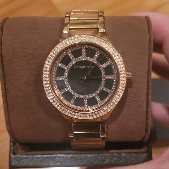 Michael Kors | Accessories | Mk Black And Gold Watch | Poshmark